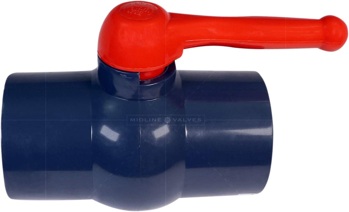 Midline Valve PVC Ball Valve with Pink T-Handle for Potable Water Use ...